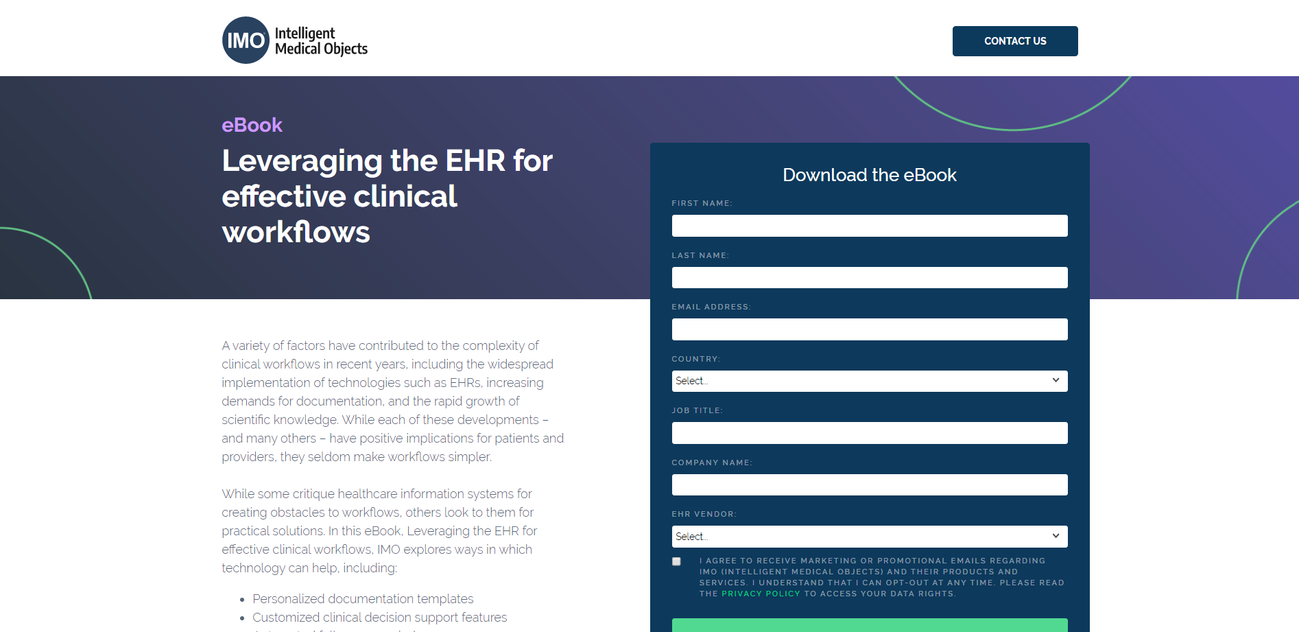 Leveraging the EHR for effective clinical workflows